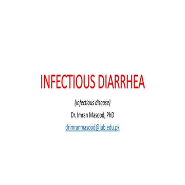 Infectious-diarrhea. ppt | PPTX