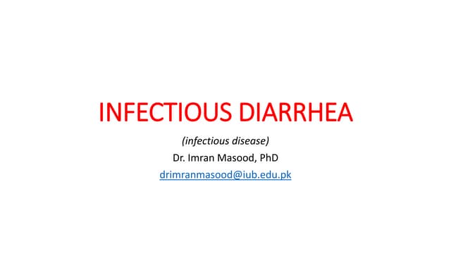 Pathophysiology of diarrhea | PPT