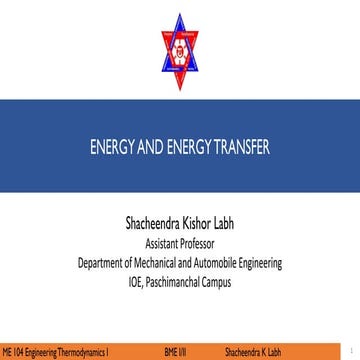 Chapter 2 Energy and Energy Transfer wrc | PDF