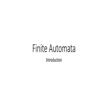 Chapter 2finite Automata In Formal Languagepptx 