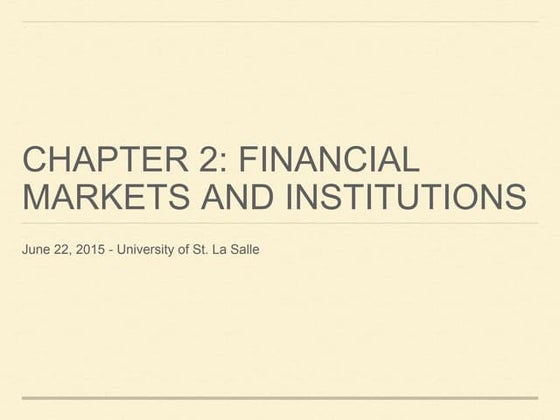 Management of financial institutions | PDF