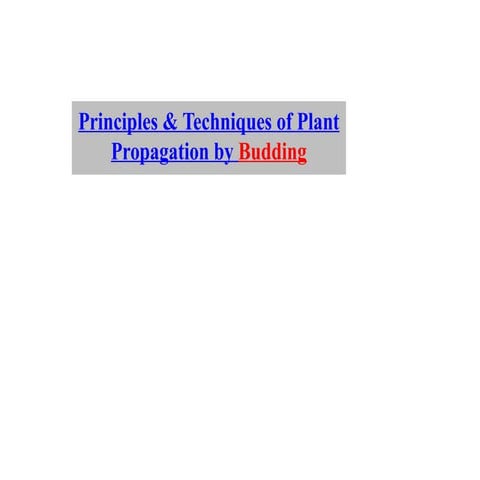 TYPES OF BUDDING | PPTX