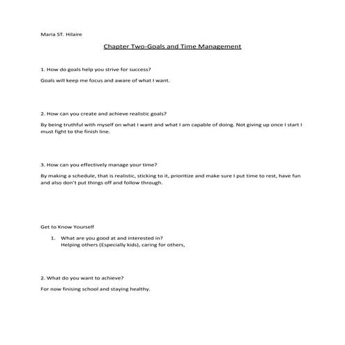 Chapter 2 goals and time management | DOCX