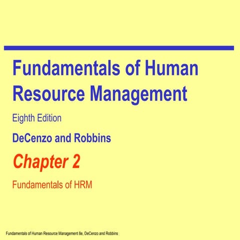 CHAPTER 2 HRM fundamental of human resource management | PDF