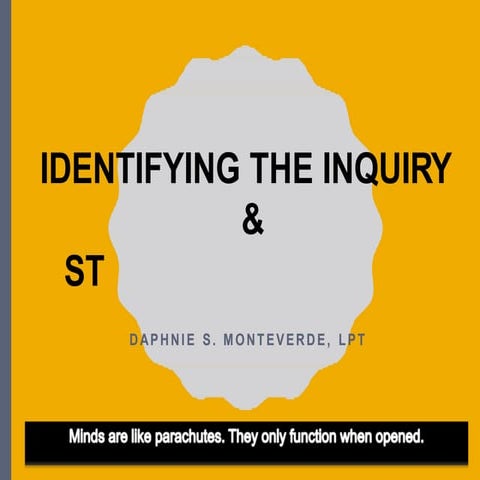 Inquiry, investigation and immersion Lesson 1 Brainstorming.pptx