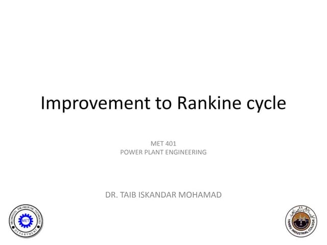 Regenerative rankine cycle - Complete Overview | PPT