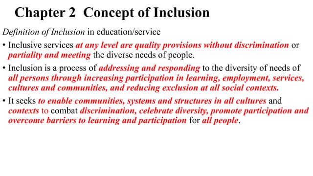 Inclusive education ppt | PPTX