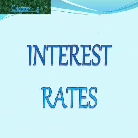 Chapter 3- Interest Rate/Cost of Money/BBS 4th | PPTX