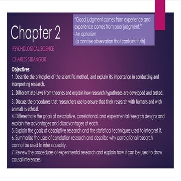 Chapter2_Psychological Science Charles Stangor | PPTX
