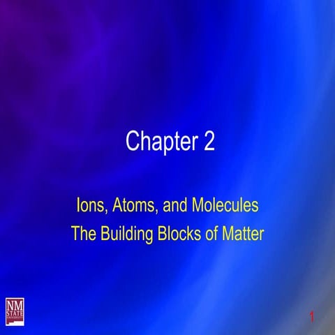 Chem 111 Chapter 2: Ions atoms and molecules | PDF | Chemistry | Science
