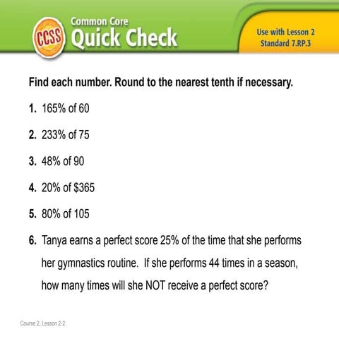 6 2 estimate with percents | PPT