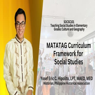 MATATAG Curriculum Framework for Social Studies | PPTX