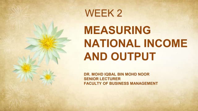 Economics: Measuring the Economy | PPTX