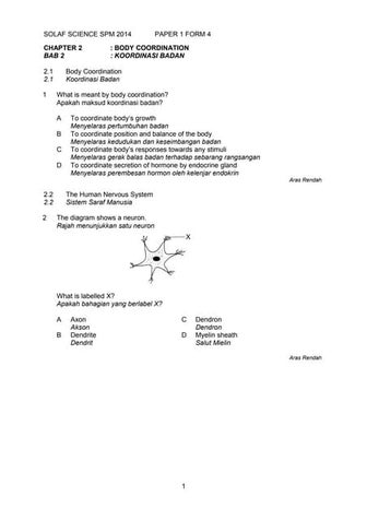 Chapter 2 paper 1 answer scheme | PDF