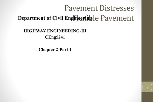 DISTRESS AND DEFECTS ON ROAD PAVEMENT.pptx | Geology | Science