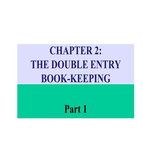 Chapter 2 (Part 1) Double Entry Bookkeeping .pdf | Business Banking ...