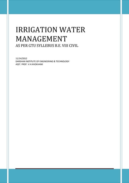 Introduction with weirs flumes and orifices | PPT