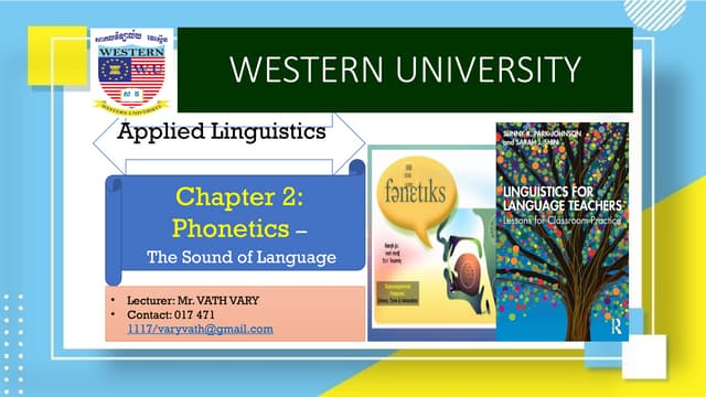 Introduction to Phonetics and Phonology | PPTX