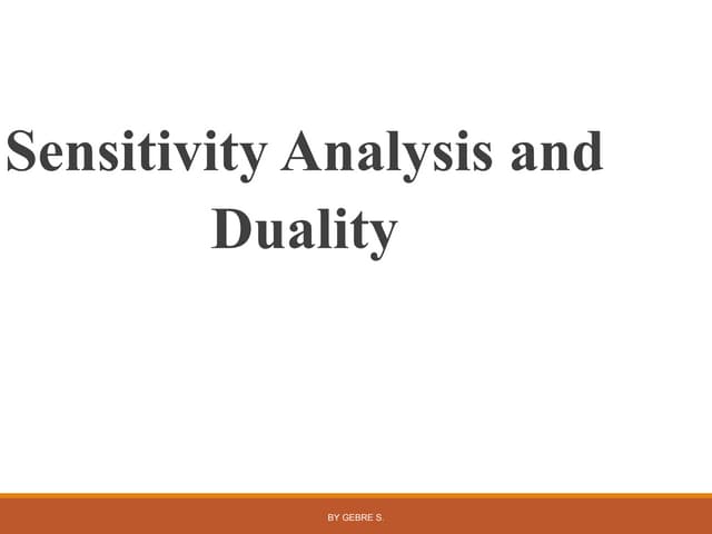 Chapter 2 Post Optimalitypptx
