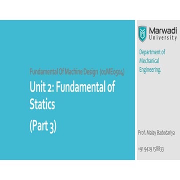 Fundamental of Statics (Part 3) | PPT