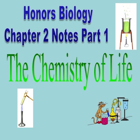 Honors Biology Chapter 2 PowerPoint (Sections 2-1 & 2-2) | PPT ...