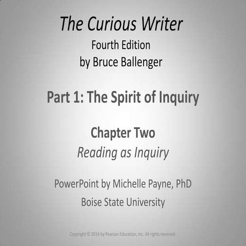 Chapter 2: Reading as Inquiry | PPTX
