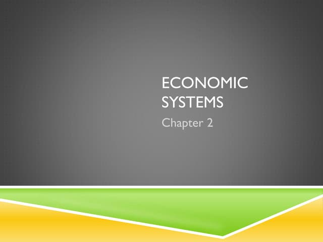 Economic system | PPTX