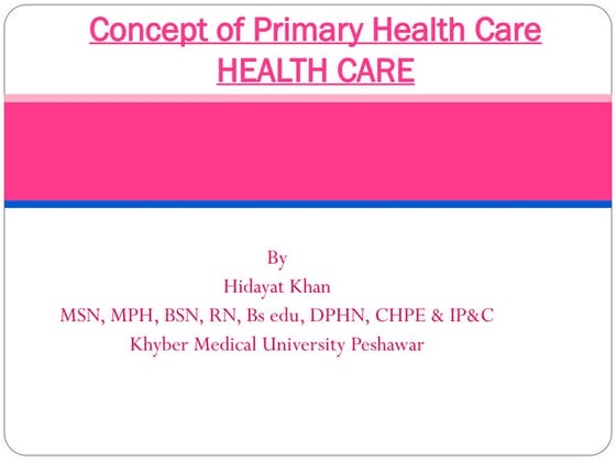 Primary health center | PPT