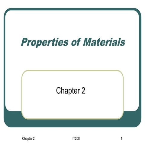 Chapter 2 property of materials | PPT