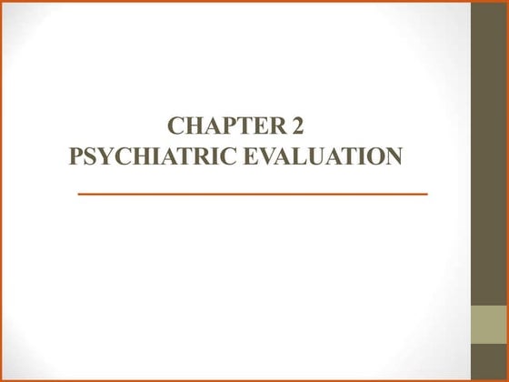 Psychiatry history taking and MSE | PPTX