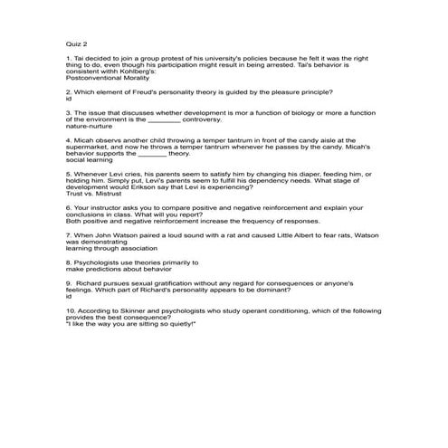 Chapter 2 quiz | PDF