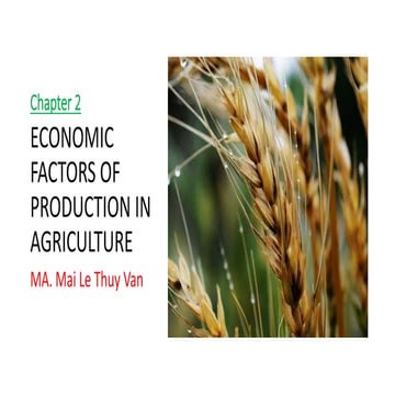 Agricutural Economics and Rural Development | PPT
