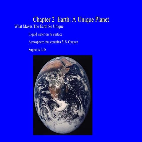 Chapter 2 section 1 Earth Uniqueness.ppt