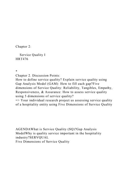 Service quality management | PPTX