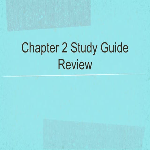 Chapter 2 study guide review | PPT