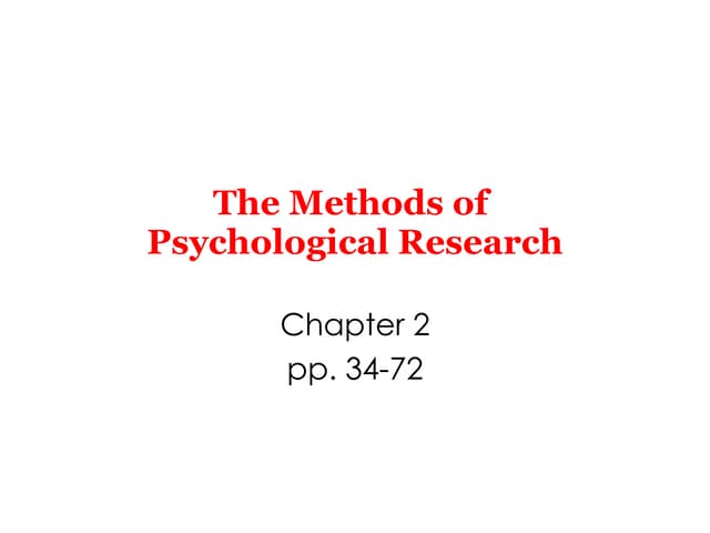 02 Chapter 2 Research Methods | PPTX | Science