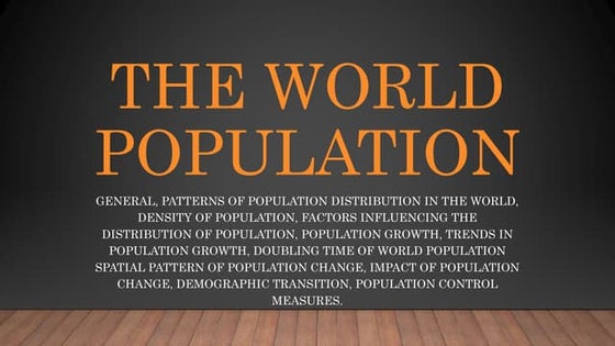 Factors Affecting Population Distribution | PPTX