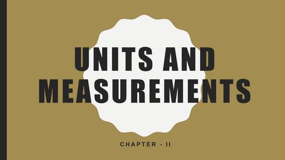 Units and measurements - Basic SI units | PPTX | Physics | Science