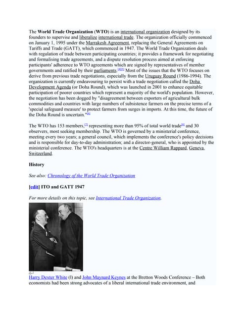 Various rounds of wto | PPTX