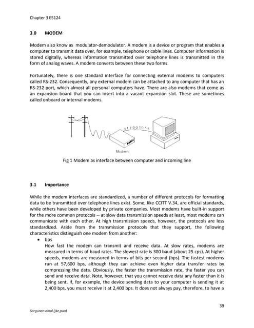 Modems | PPTX | Computer Networking | Computing