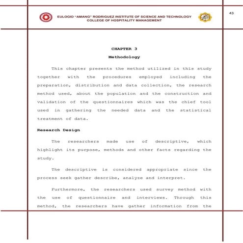 Chapter 3 | DOCX | Travel Type | Travel