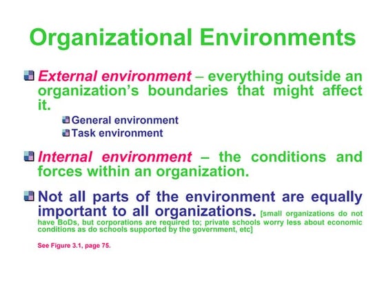 Managing the organizational environment | PPTX