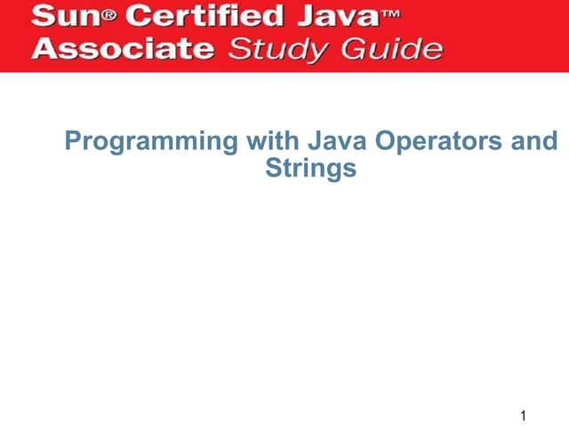 Chapter 3 Programming With Java Operators And Strings Pptx 6378