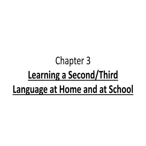 Learning a Second Language at Home and at School | PPTX | Programming ...