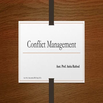 Conflict Management | PPTX
