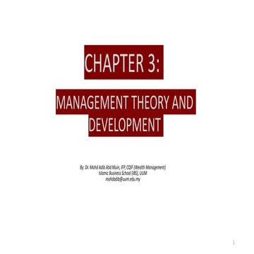 Chapter 3: Management Theory and Development | PPT