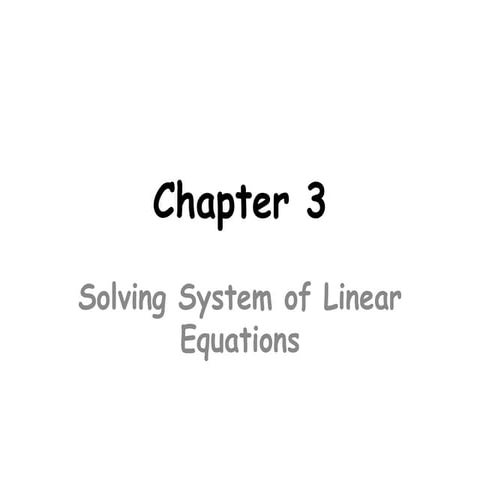 Solving a system of Linear Equations for Engineers | PPTX