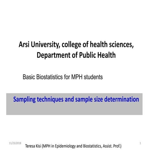 Biostatics Presentation For Masters Clas Pdf
