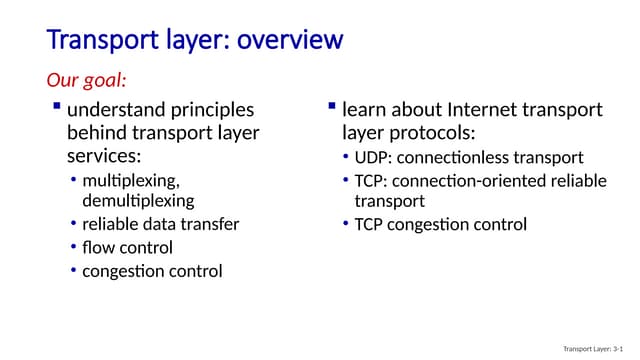 Transport Layer Services : Multiplexing And Demultiplexing | PPTX