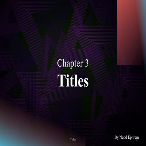 Chapter 3. Titles in adobe premiere Pro.pptx | Desktop Publishing ...